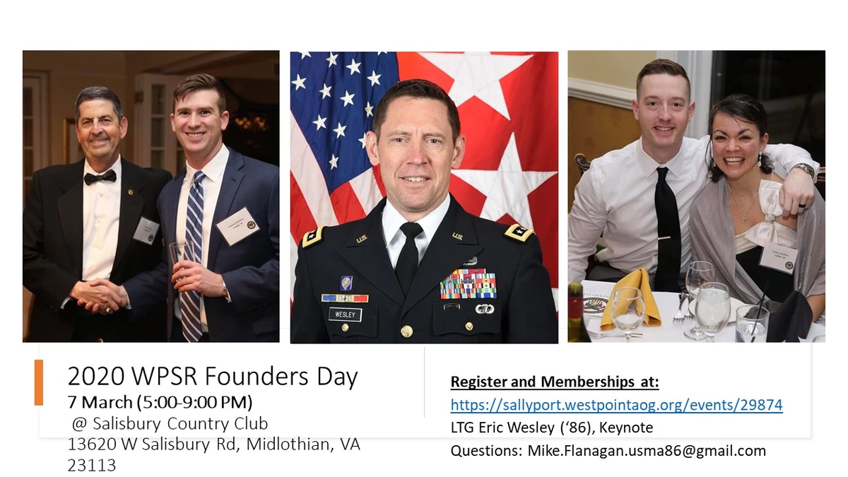 2020 Founders Day - West Point Society of Richmond | West Point ...