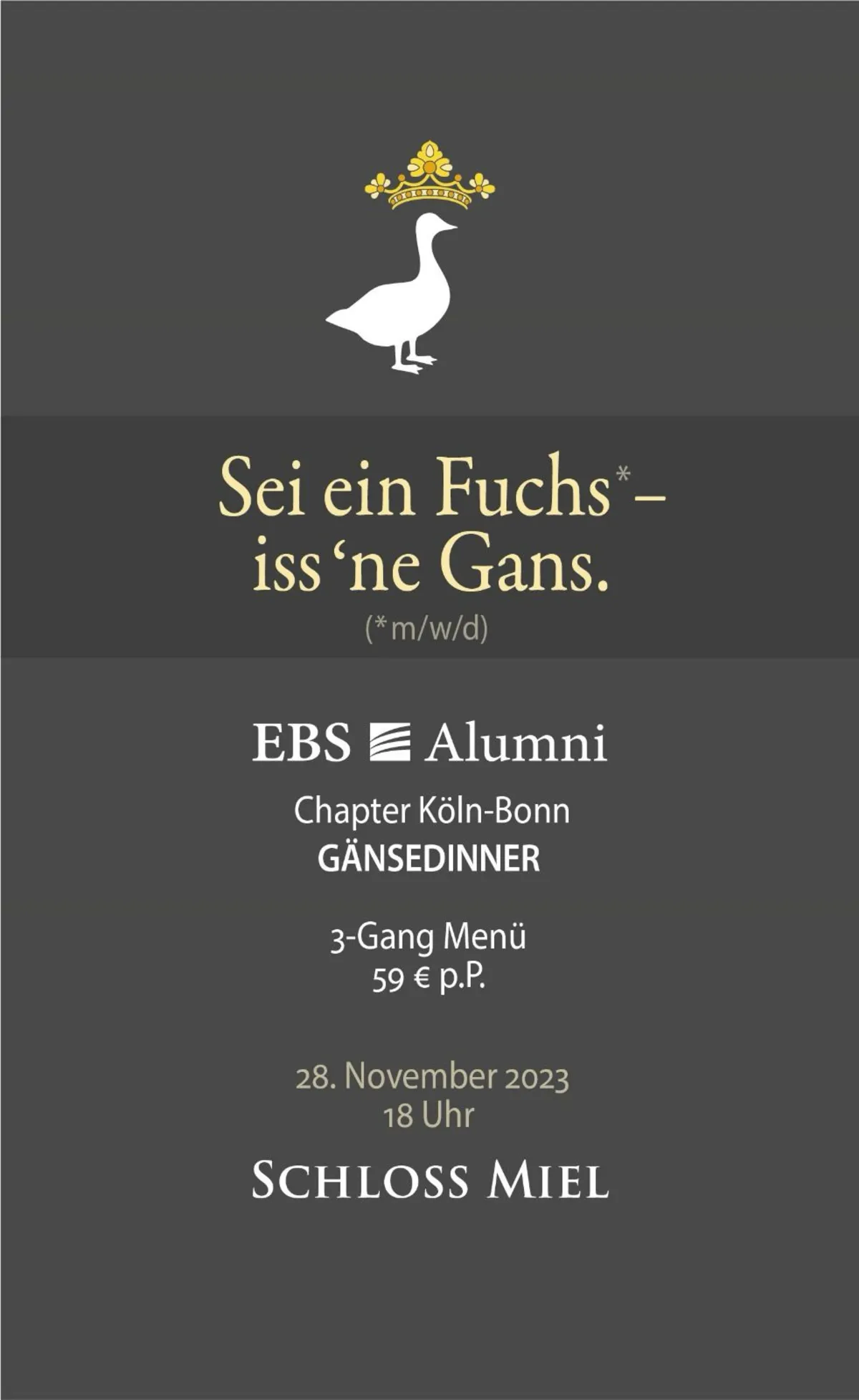Chapter Köln-Bonn | Afterwork - Gänsedinner | EBS Alumni e.V.
