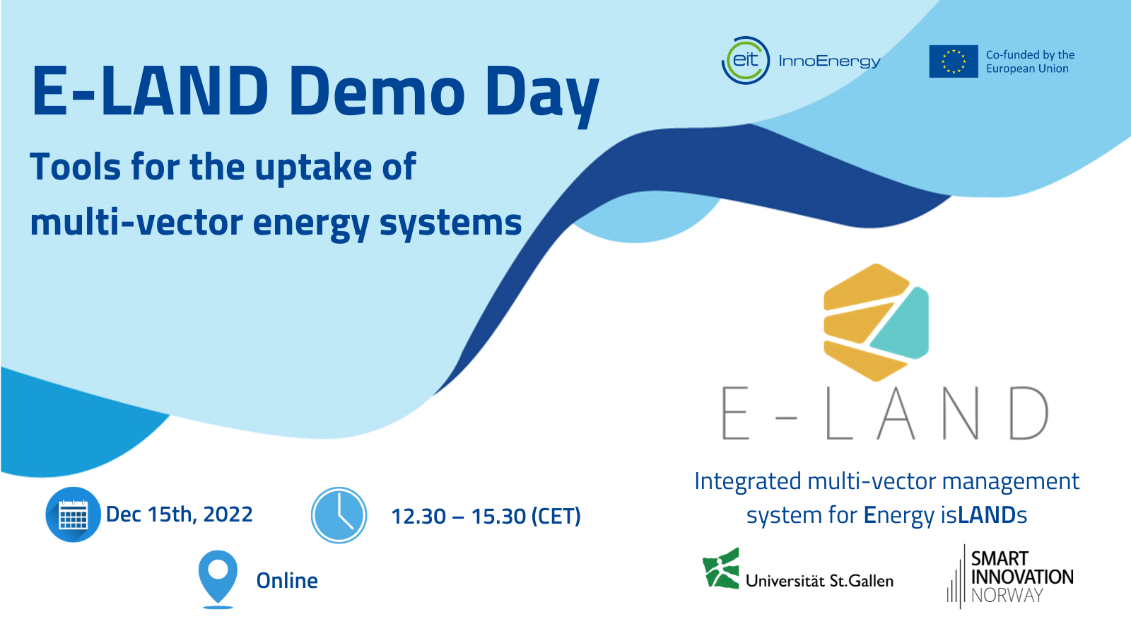 E-LAND Demo Day – Tools for the uptake of multi-vector energy systems ...
